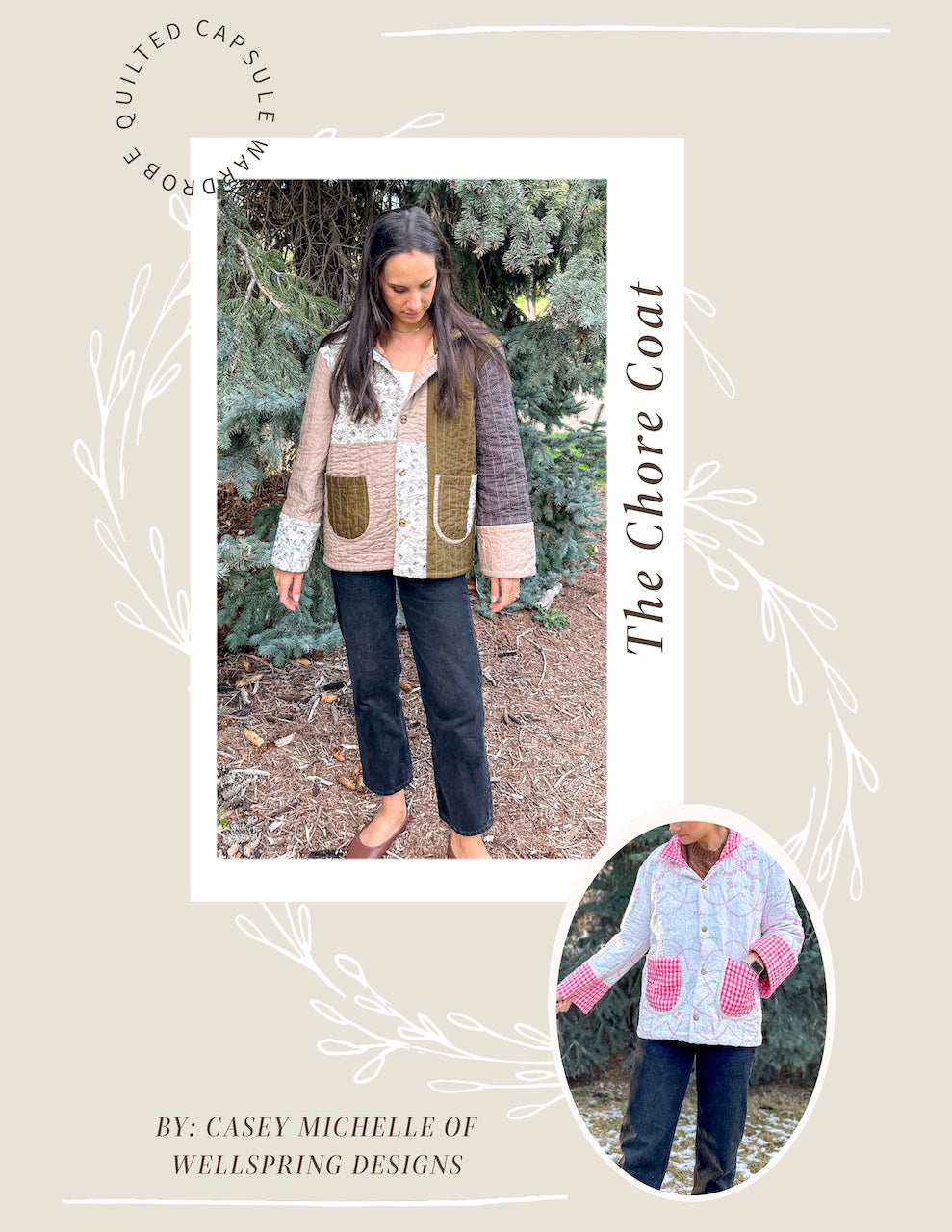 Quilted Chore Coat - Paper Pattern – Wellspring Designs