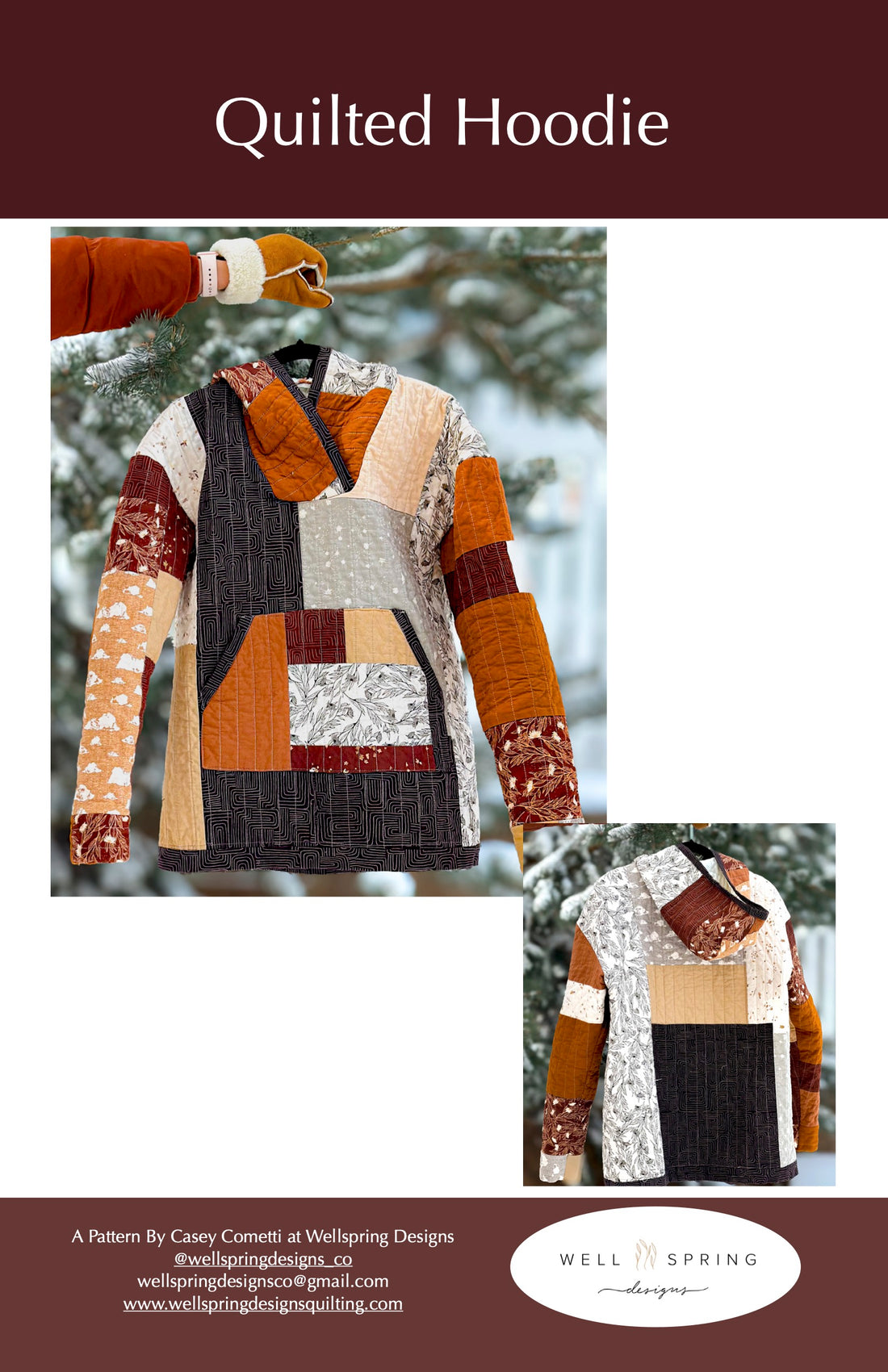 Quilted Hoodie - Paper Pattern – Wellspring Designs